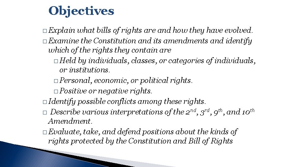 Lesson 27 What Are Bills of Rights and