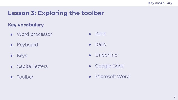 Save a copy Lesson 3 Exploring the toolbar