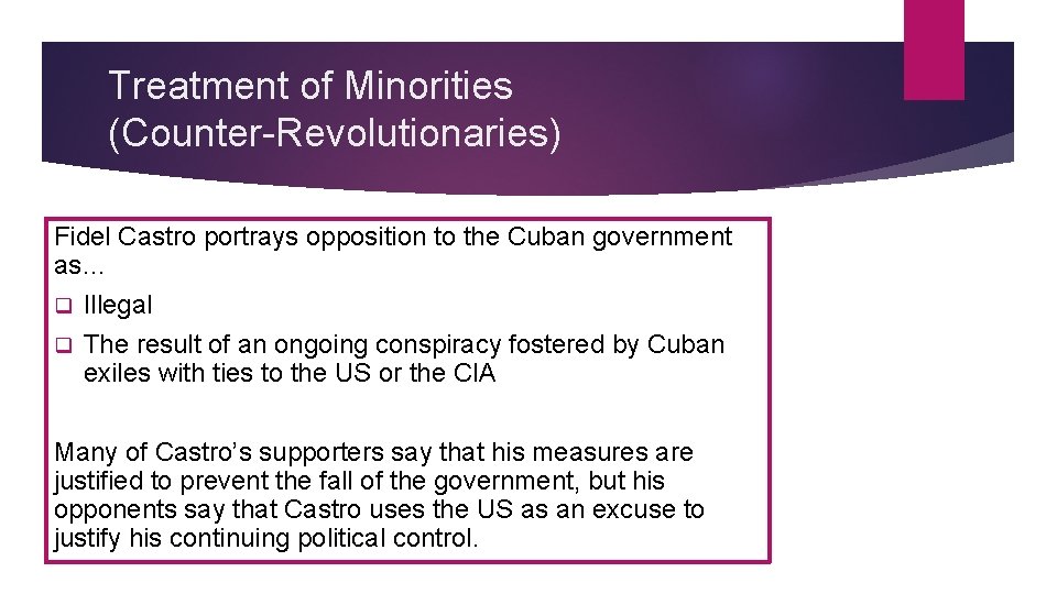 Women and Minorities in Castros Cuba Treatment of