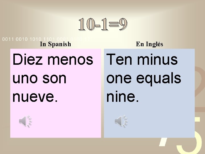 Learning the numbers 1 10 in Spanish and