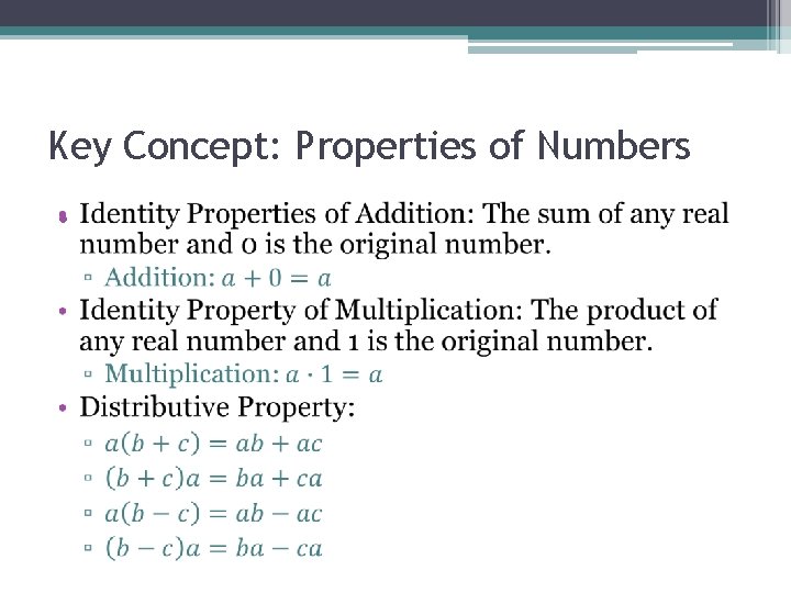 Bell Ringer Section 1 5 Properties of Numbers
