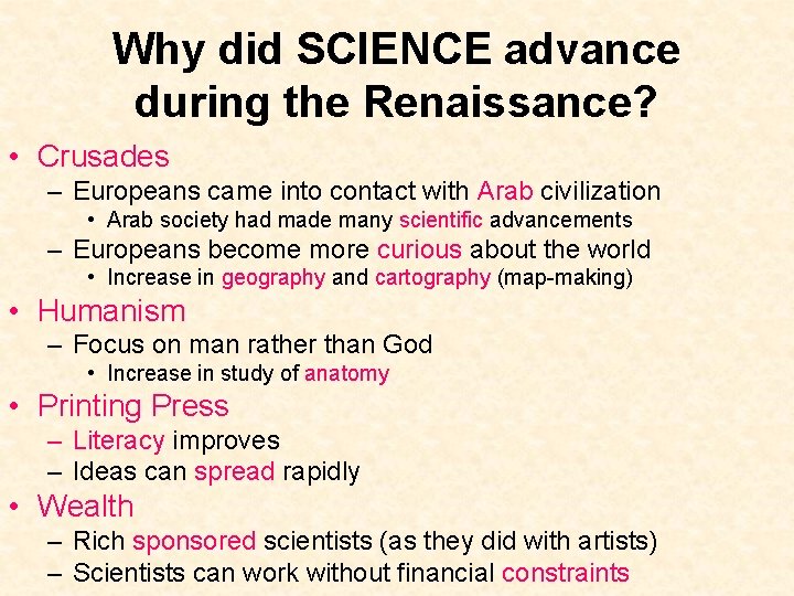 The Renaissance c 1400 1600 The Birth of