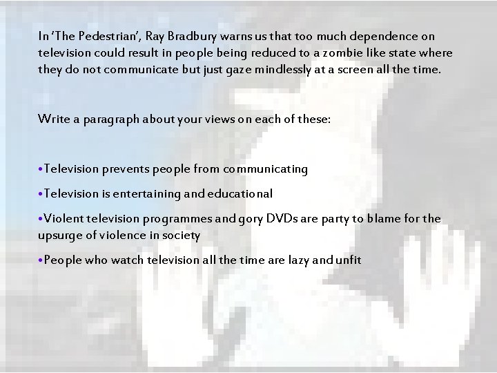 The Pedestrian By Ray Bradbury Close Reading Questions