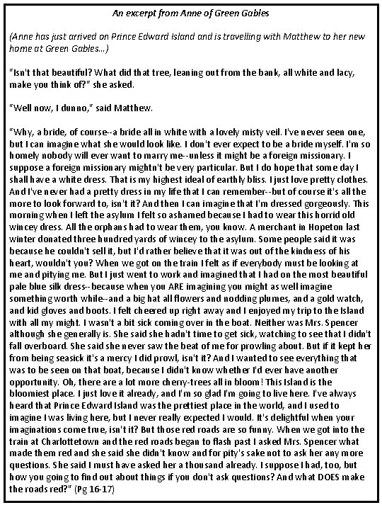 Anne of Green Gables Written By Lucy Maud