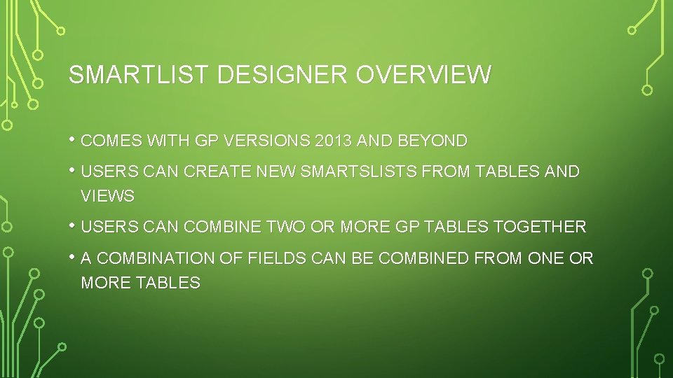 SMARTLIST DESIGNER VERSUS SMARTLIST BUILDER PRESENTED BY SHANNON