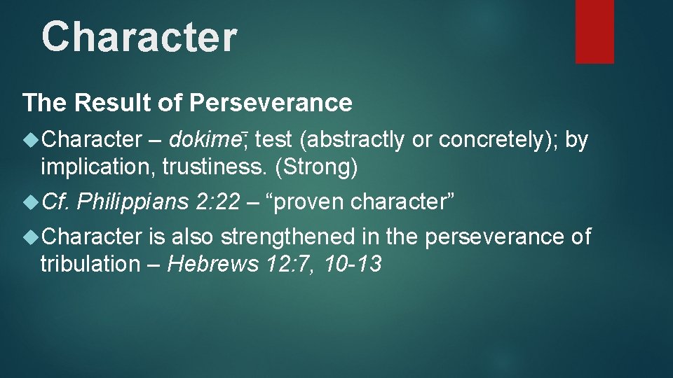 Tribulation Perseverance Character and Hope ROMANS 5 1