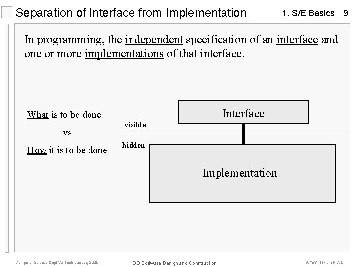 Software Engineering Basics 1 SE Basics 1 Progression