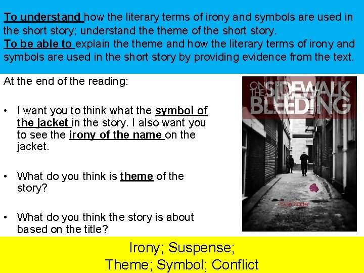 On the Sidewalk Bleeding by Evan Hunter What