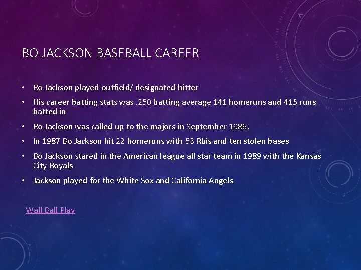 BO JACKSON Video CHILDHOOD BO Jackson is his