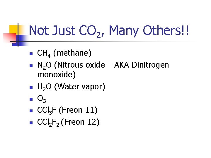 Greenhouse gases Climatic modeling what can be done