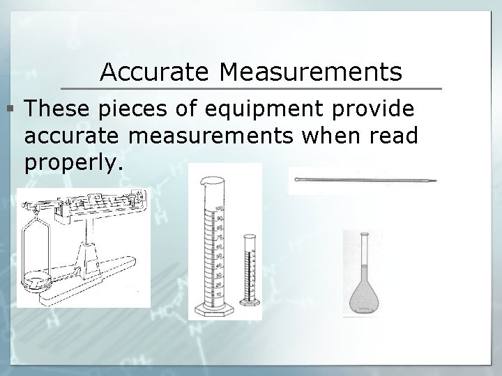 Equipment for the Chemistry Lab Ms Towle Accurate