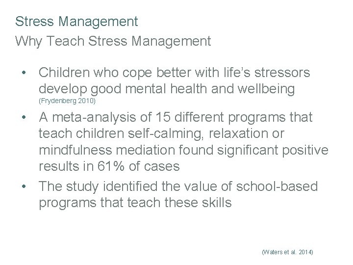 Building Resilience in Children and Young People Stress