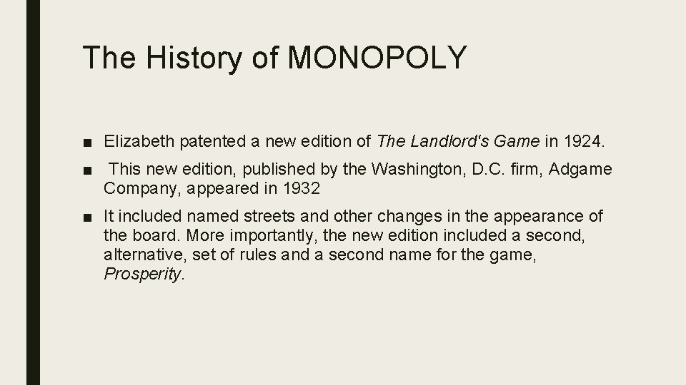 AN INTERESTING ITEM INVOLVING MATHSMONOPOLY By Enya Kilfeather