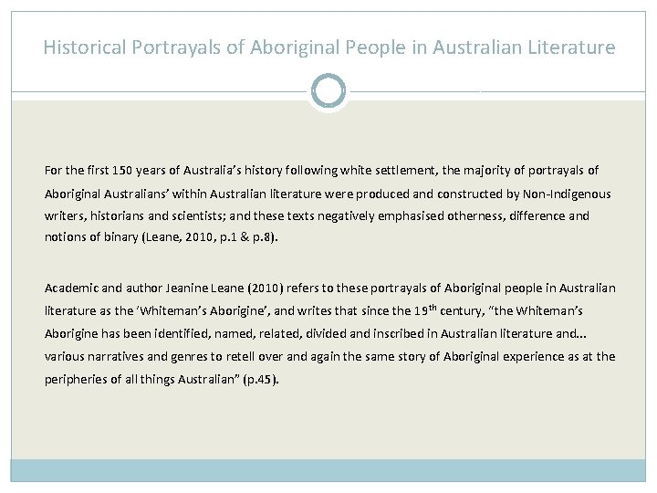 The Great Australian Silence The Portrayal of Aboriginal