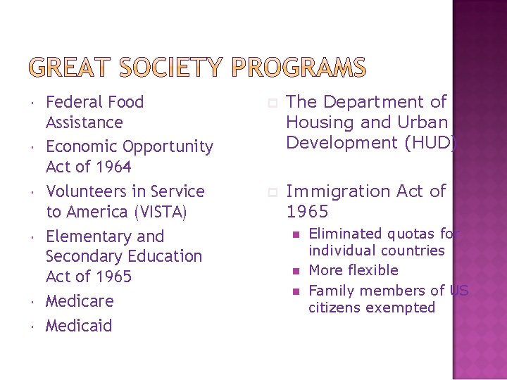War on Poverty and The Great Society LBJ