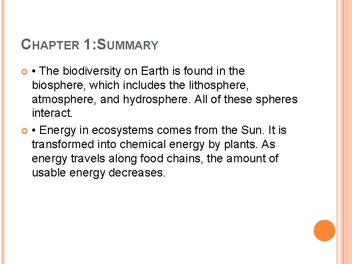 UNIT 1 ECOLOGY REVIEW Lesson 16 September 17