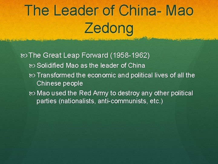 Mao Zedong Mihir Patel Deborah Park China Before