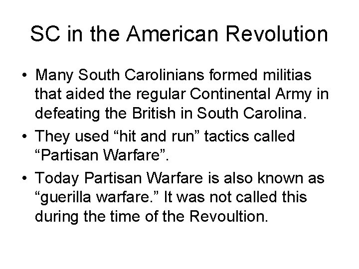 Key Figures of the Revolutionary War Objective Identify