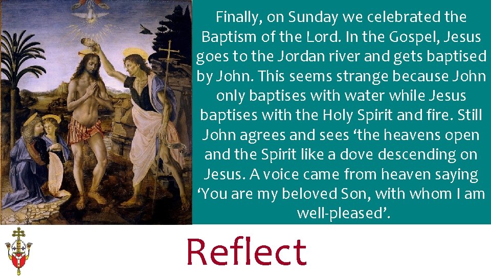 Baptism of Jesus What do you remember about