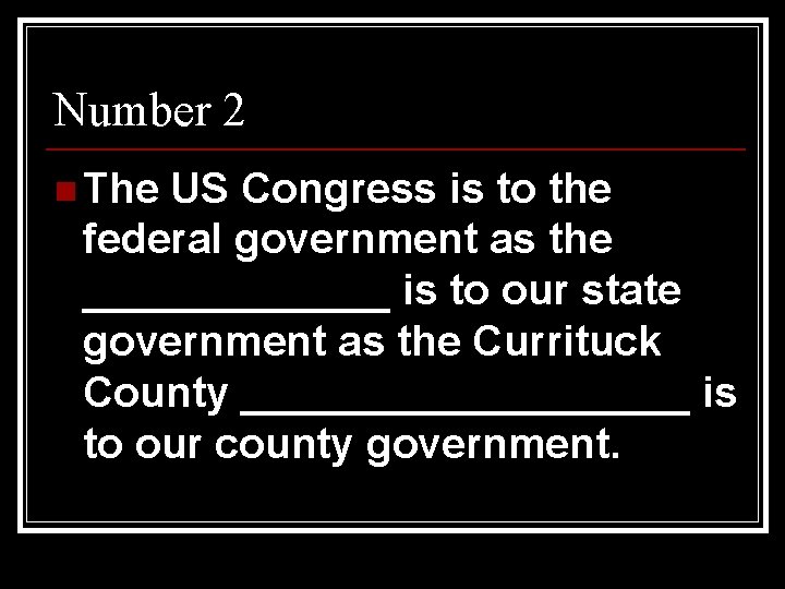 Federalism Analogies Reinforcement Exercises Unit 5 Review Number