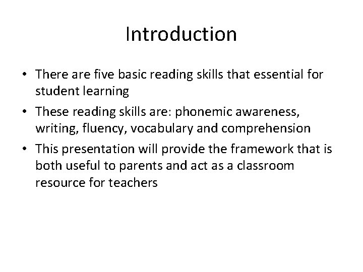 Basic Reading Skills By Thomas Bold Introduction There