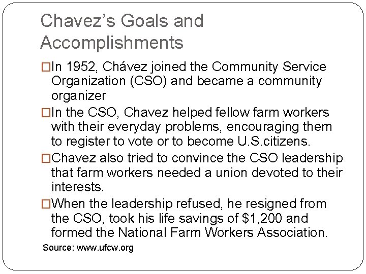 Famous Labor Leader Cesar Estrada Chavez Cesar E