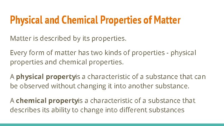 Ch 1 Introduction to Matter Lesson 1 Describing