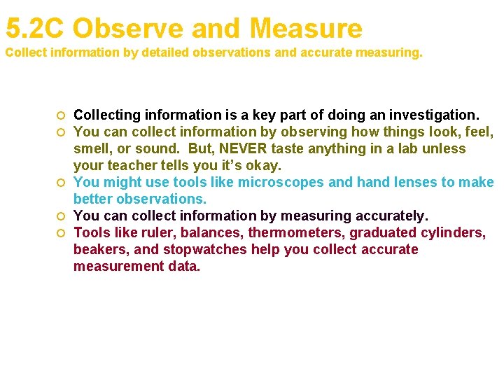 Science Fifth Grade Benchmark Review 5 1 ALab