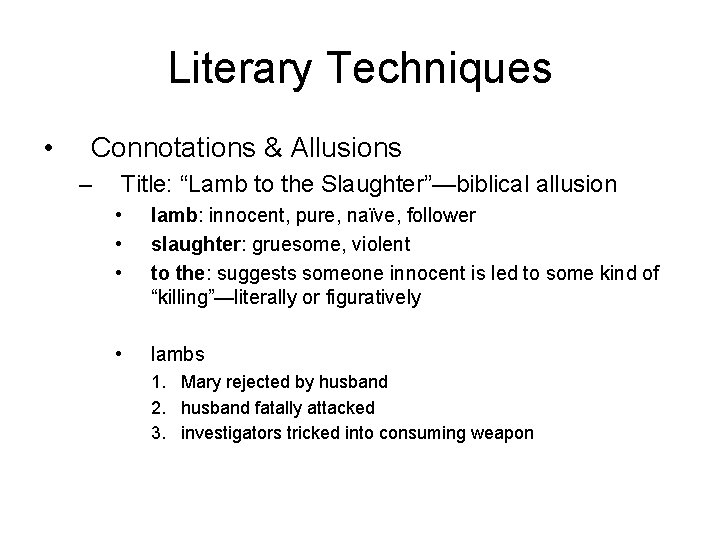 Lamb to the Slaughter Short story by Roald