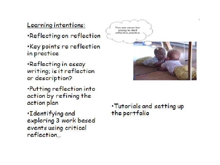 Work Based Reflective Practice 1 Session 4 Chris