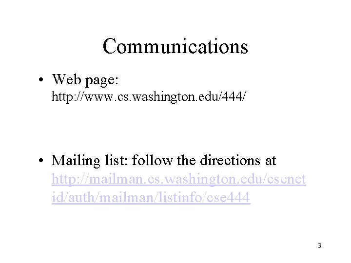 Introduction to Database Systems CSE 444 Lecture 1
