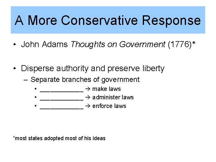 Making Republican Governments 1776 1789 Chapter 6 Part