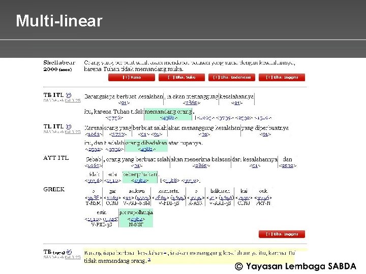 TED 14 OKTOBER 2016 Interlinear Alkitab dan Proyek
