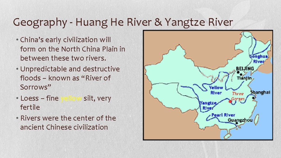 ANCIENT CHINA 2000 200 BCE They felt they