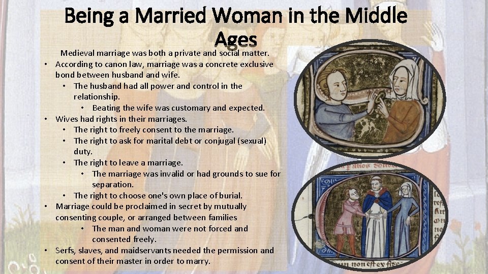 Being a Woman in the Middle Ages Medieval