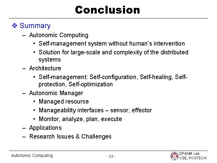 CS 600 Distributed Systems Assignment 5 Autonomic Computing
