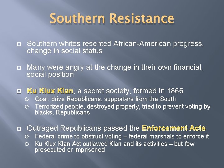 AMERICAN HISTORY I Reconstruction What was Reconstruction Rebuilding