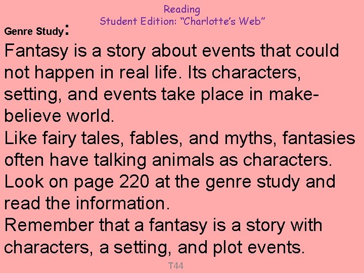 Charlottes Web Theme 6 Lesson 26 Day 2