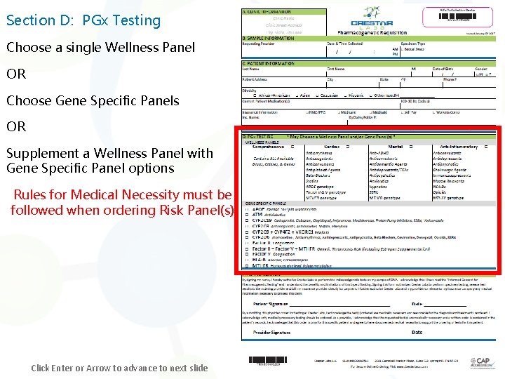 Pharmacogenomics Requisition Guide We stand by our results