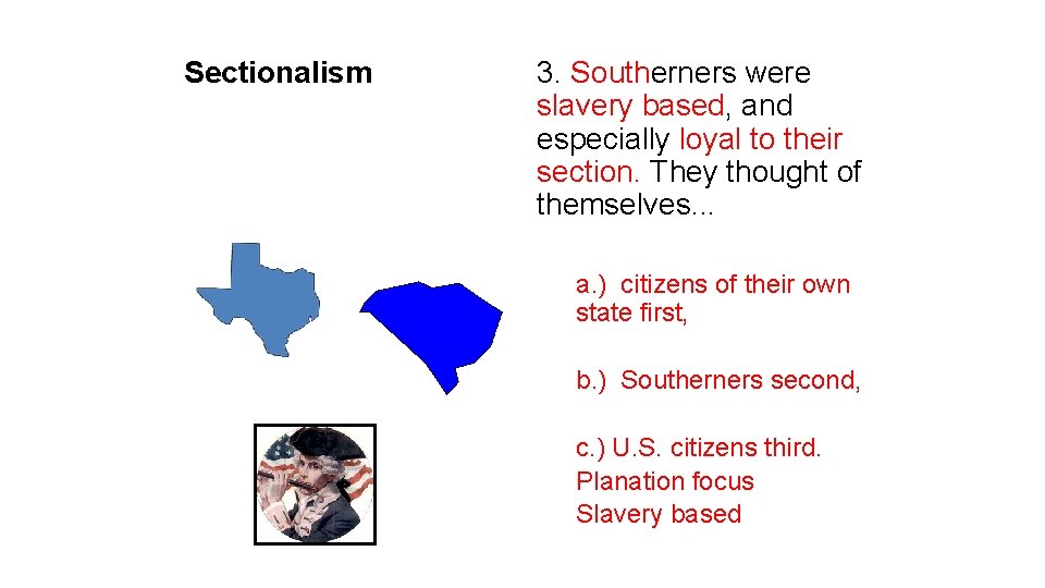 Sectionalism States Rights Bubble Map Notes Union North