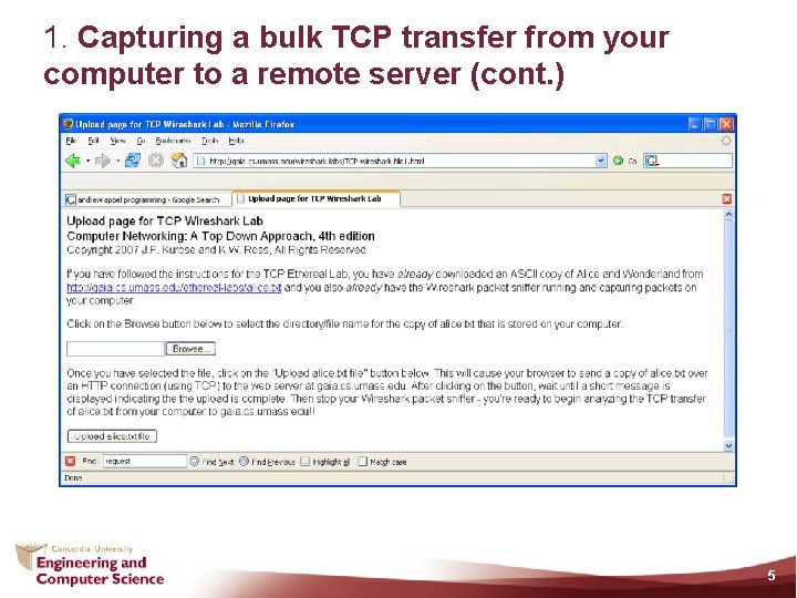 COEN 445 Communication Networks and Protocols Lab 6