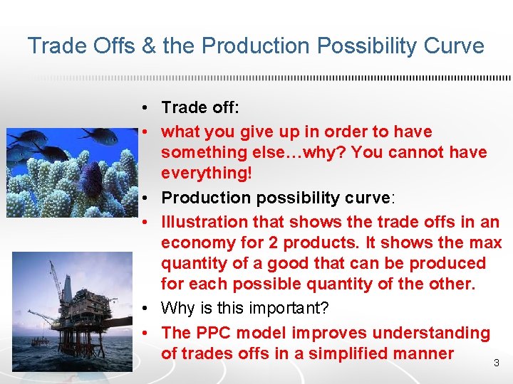 Module 3 The Production Possibility Curve 1 What