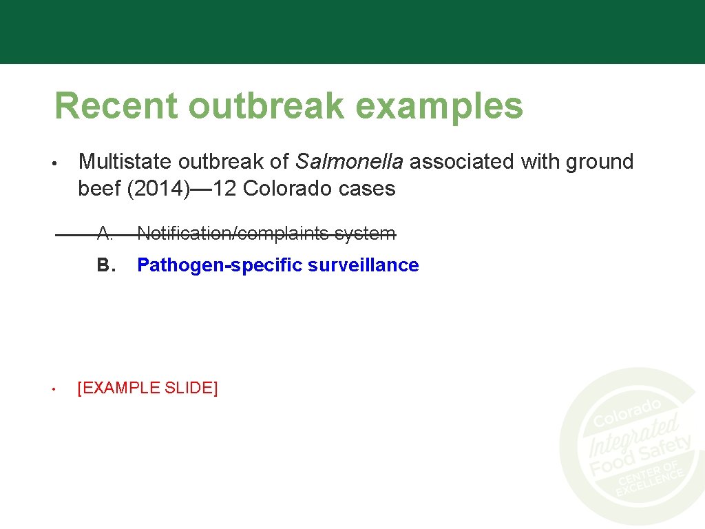 Basics of Study Design in Foodborne Illness Outbreak