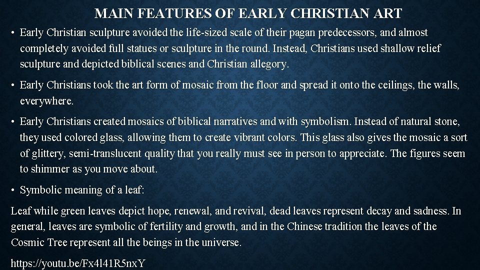 EARLY CHRISTIAN ART History of Western Art BFAII