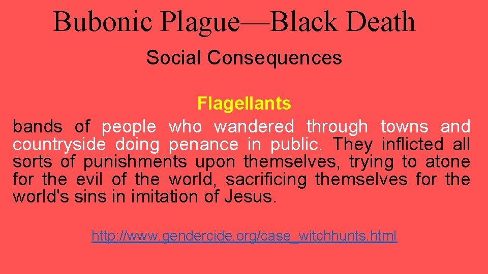 Social and Economic Consequences of the Bubonic Plague
