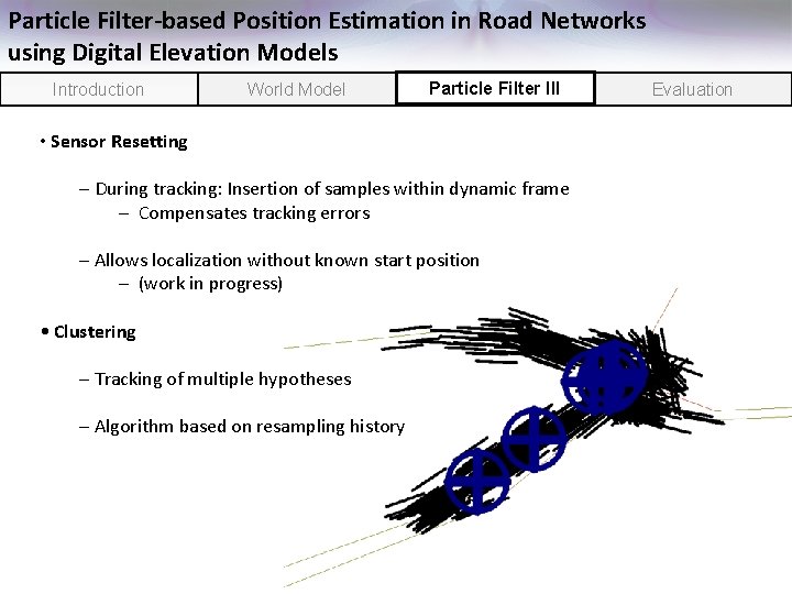 Particle Filterbased Position Estimation in Road Networks using