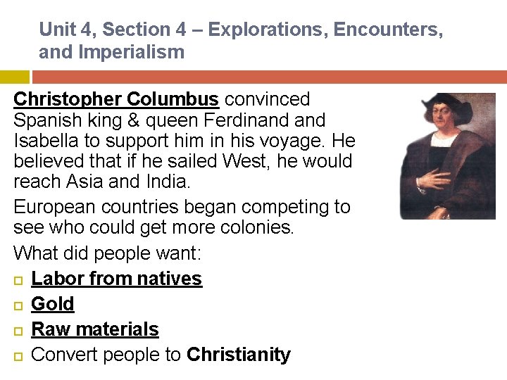 UNIT 4 REVIEW The First Global Age Mesoamerican