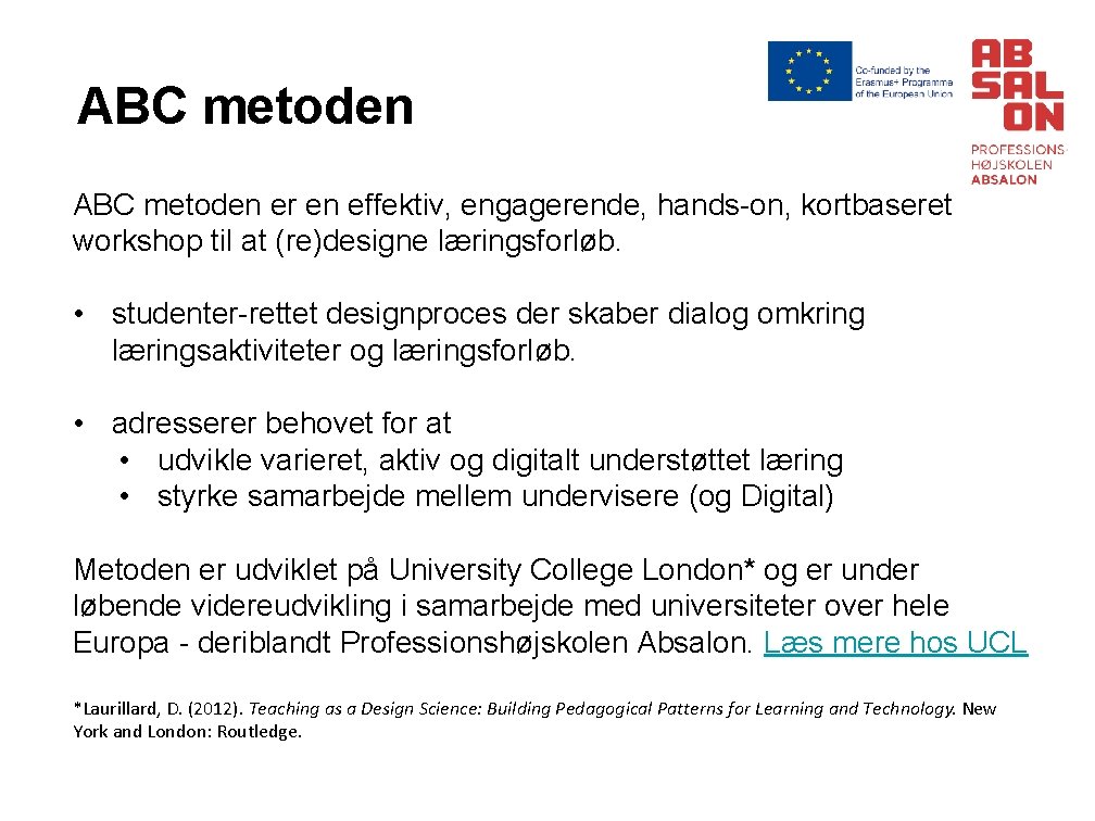 ABC metoden Arena Blended Connected Curriculum Design i