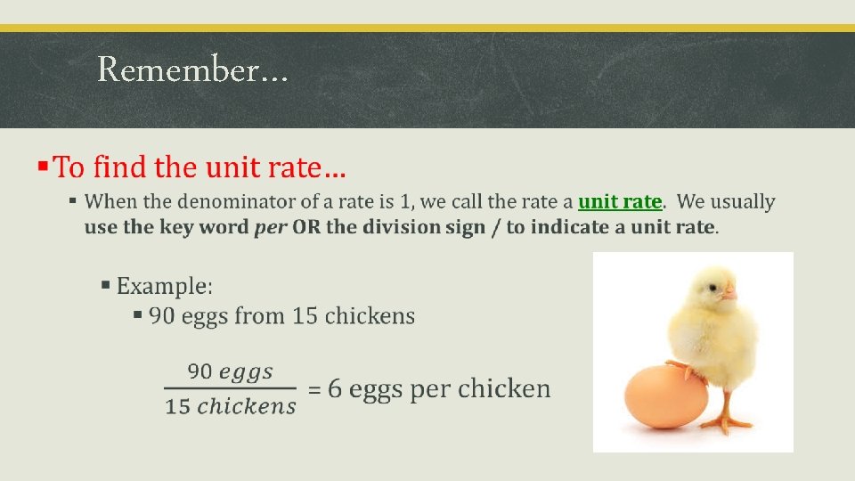 Section 6 1 Ratios Rates Unit Rates Objective