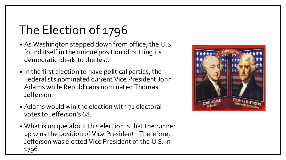 UNIT 3 REPUBLIC IDENTITY Lesson 3 2 Presidencies